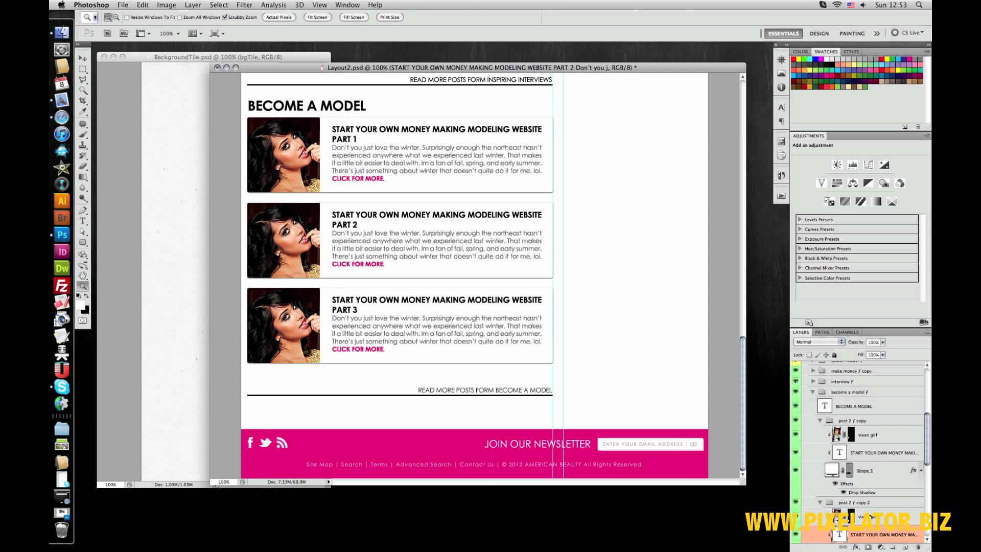 Photoshop Web Design Tips - Unlimited Background | 1080p - Netpalouse ...